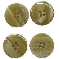China 4 Holes Fake Marble Polyester Button Brown 30L Use For Coat Jacket for sale