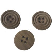China Eco Friendly Natural Wooden Buttons 30L 19mm for Luxury Sewing Coats for sale