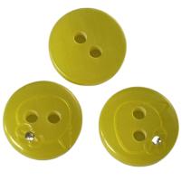 China Eco-Friendly Resin Shirt Buttons 18L Yellow Square Center for Sewing DIY for sale