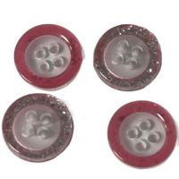 China Transparent Resin Shirt Buttons 14L-60L Pink Glitter Rim for Blouses for sale