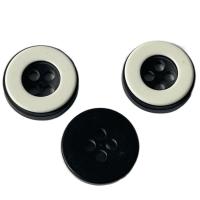 China Eco-Friendly Polyester Resin 2 Layers Shirt Buttons White Rim 14L-60L for Men's Shirts for sale