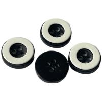 China Eco-Friendly Polyester Resin 2 Layers Shirt Buttons White Rim 14L-60L for Men's Shirts for sale
