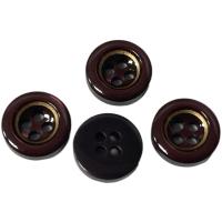 China Silked Print Golden Rim Resin Buttons 14L-70L for Blouse Shirt Sewing for sale