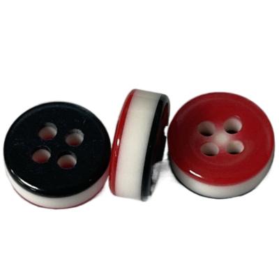 China Resin 3 Layers Plastic Shirt Buttons 16L for Men's Garment Sewing for sale