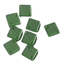 China Green Resin Square Button 2-Holes 6x6mm for DIY Garment Accessories ODM for sale