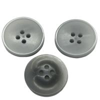 China Silver Resin Fancy Plastic Buttons 4 Holes 26L for Coat Shirt ODM Custom for sale