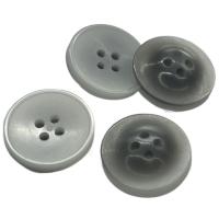 China Silver Resin Fancy Plastic Buttons 4 Holes 26L for Coat Shirt ODM Custom for sale