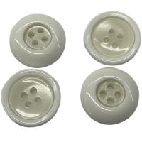 China Eco-Friendly Resin Shirt Button 28L 4 Holes Fake Pearl Combo Buttons for Garment for sale