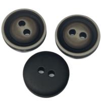 China Eco-Friendly Resin 2 Hole Buttons 22L Dark Brown Matt Oil Finish for Sewing Garment Accessories for sale