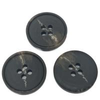China 36L 4 Hole Dark Brown Resin Fake Horn Buttons for Sweater Coat Eco-Friendly for sale