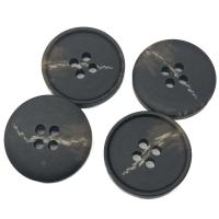 China 36L 4 Hole Dark Brown Resin Fake Horn Buttons for Sweater Coat Eco-Friendly for sale