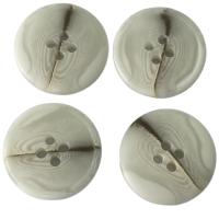 China Faux Horn Buttons 36L 22mm 4 Holes White Matt Finish for Coat Jacket for sale