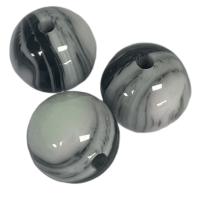 China 10mm One Hole Fancy Resin Bead Buttons Marble Effect Round for Garment Accessories for sale