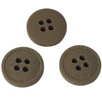 China Polyester 3 Layers 4 Holes Faux Wood Buttons 20L for Coat Jacket Garment Accessories for sale