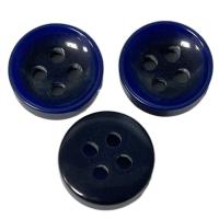 China Two Layers Dark Blue Fancy Resin Buttons 17L for Shirt Sewing Eco-Friendly for sale