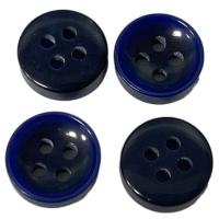 China Two Layers Dark Blue Fancy Resin Buttons 17L for Shirt Sewing Eco-Friendly for sale