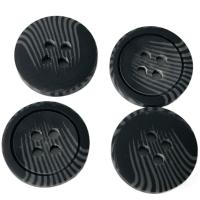 China Imitation Horn Buttons 4 Holes 32L 20mm for Coat Jacket Sweater Resin Eco-Friendly for sale