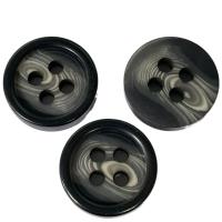 China Dull Finished Fake Horn Buttons 28mm with Black Rim for Outerwear Coat Jacket for sale
