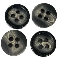 China Dull Finished Fake Horn Buttons 28mm with Black Rim for Outerwear Coat Jacket for sale