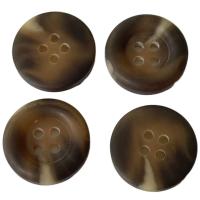 China 17L Beige Faux Horn Button with Rim for Sweater Coat Jacket ODM Custom Size for sale