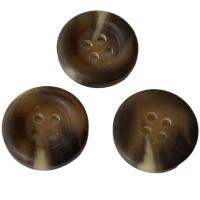 China 17L Beige Faux Horn Button with Rim for Sweater Coat Jacket ODM Custom Size for sale