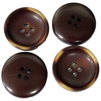 China Faux Horn Coat Buttons 22mm Eco-Friendly Resin for Jackets Sweaters Overcoats for sale
