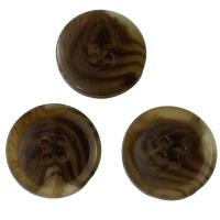 China Resin Eco Friendly Polyester Fake Horn Buttons 22L Deep Brown 4 Holes for Garment for sale