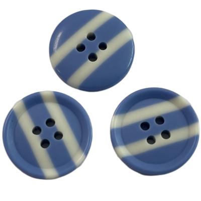 China Eco-Friendly Resin 4 Hole Two Color Combo Shirt Buttons 22L for Shirts Blouses for sale
