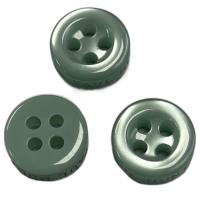 China 16L Eco-Friendly Resin Shirt Buttons 4 Holes Green Color for Garment DIY for sale