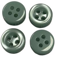China 16L Eco-Friendly Resin Shirt Buttons 4 Holes Green Color for Garment DIY for sale