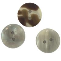 China Eco-Friendly Polyester Fake Shell Buttons 2 Hole 28L 18mm for Shirt Coat for sale