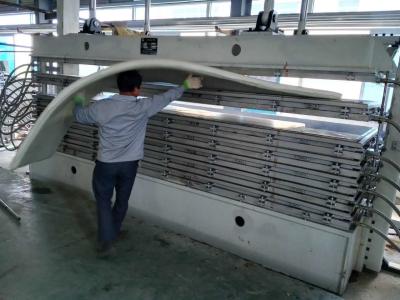 China 100 Tons Compressing Force Second Stage Foam Press Machine 1500 X 4200 X 60 Mm for sale