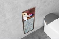 China 304 Stainless Steel Wall Recessed Shower Niche 750mm with Shelf Custom Sizes for sale