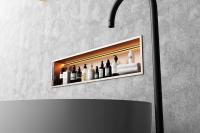 China Stainless Steel Shower Niche 304 750mm Recessed Wall Storage Bathroom Accessories for sale