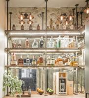 China Custom Stainless Steel Wall Mounted Shelves for Bars Wine Liquor Storage 40000 Sqm Factory for sale