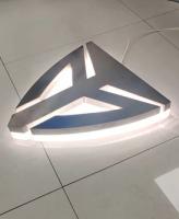 China Stainless Steel PVD Coated LED Backlit Indoor Signage 40W Customizable for sale