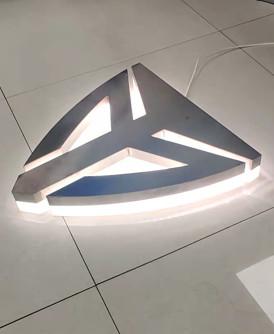 China Stainless Steel PVD Coated LED Backlit Indoor Signage 40W Customizable for sale