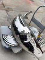 China Stainless Steel Abstract Sculpture Modern Art Garden Metal Artwork 2m Height for sale