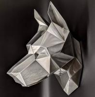 China SUS 304 316L Stainless Steel Animal Sculpture for Exterior Decoration 2m Height for sale