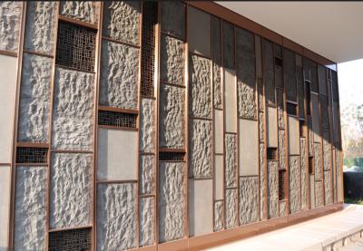 China Faux Stone Wall Cladding with Stainless Steel Frame Surround for Interior Exterior Use for sale
