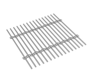 China H-Type Pre-Crimped Wire Rod Mesh Stainless Steel 304 Vertical Pattern Decorative for sale
