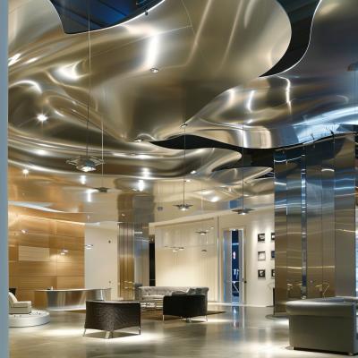 China 0.8-3.0mm SGS Sleek And Functional Stainless Steel Ceiling Panels for sale