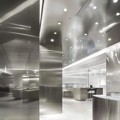 China Stainless Steel Ceiling Panels 304 316 Easy Maintenance Ceiling Mounted 0.5-3.0mm for sale