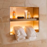 China 304 316 Brushed Stainless Steel Wall Niche 750mm x 125mm x 250mm for Modern Bathrooms for sale