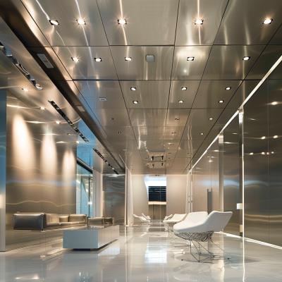 China Aesthetic Matte Stainless Steel Wall Panel Cladding For Understated Luxury for sale