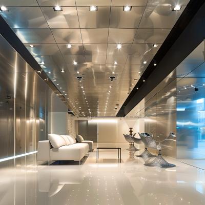 China Seamless Stainless Steel Wall Panel Cladding For Sleek Exterior Lines for sale