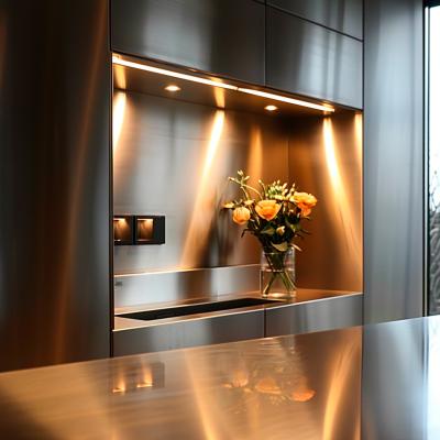 China 304 316 Stainless Steel Shower Niche Gold PVD Coating 750mm Recessed Wall Shelf for sale