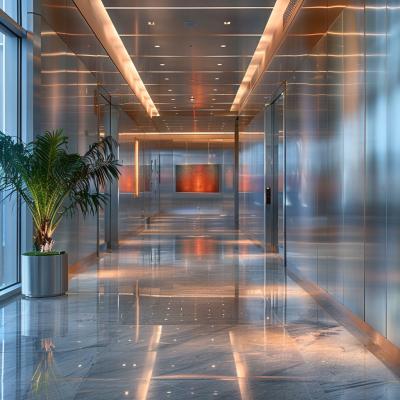 China Fire-Resistant Stainless Steel Honeycomb Panel, Silver, for Exterior Wall Cladding for sale