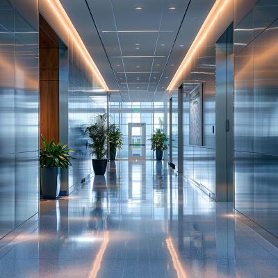 China Eco-Smart Stainless Steel Cladding, Recyclable, Silver, for Green Buildings for sale