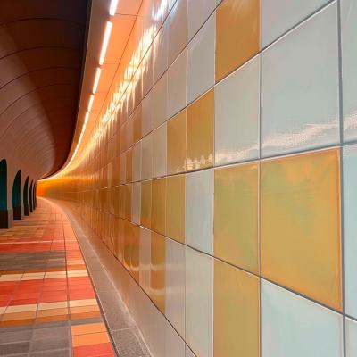 China Easy Clean Customizable Flexible Vitreous Enamel Panel for Unique Structures for sale
